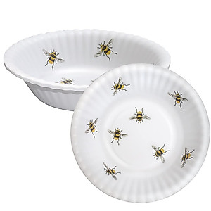 Mary Lake-Thompson Scattered Bees 6-inch Melamine Bowls, Set of 4 White One Size