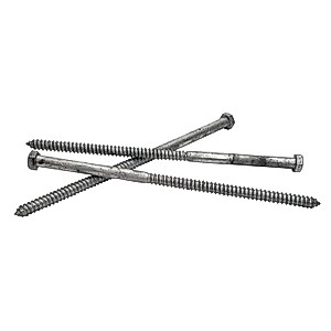 1/2" x 12" Lag Bolt Screws | Hex Head | Hot Dip Galvanized | ASTM A307 | 10pcs Box