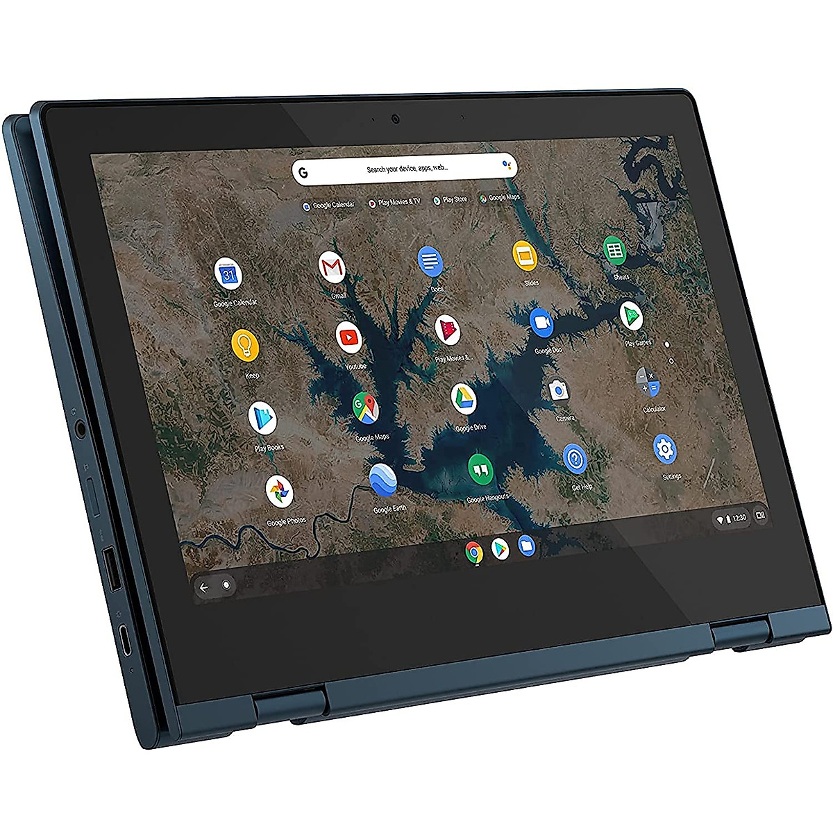 Lenovo Chromebook Flex 3 2-in-1 Convertible Laptop in Abyss Blue Intel Processor 64GB eMMC 4GB 11.6in IPS Touchscreen BT Webcam HDMI (Renewed)