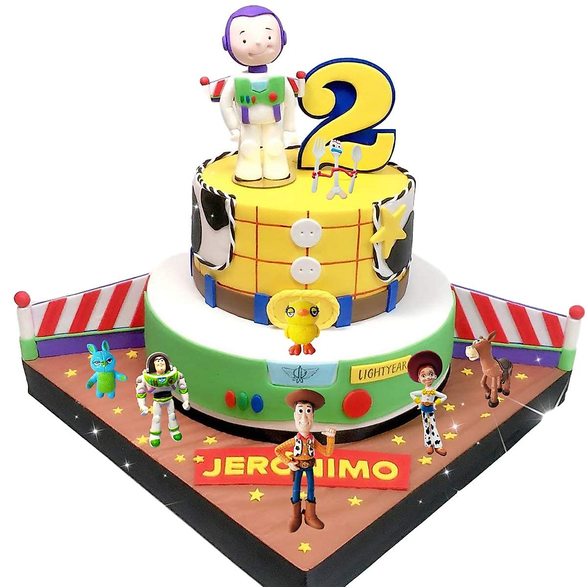 7 pcs Toy inspiration story Cake Topper, Toy game Story Birthday Party Decoration