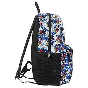 Mickey Mouse Allover Bookbag Backpack - Mickey Mouse Allover School Bag - Backpack for Boys, Girls, Kids, Adults (Blue)