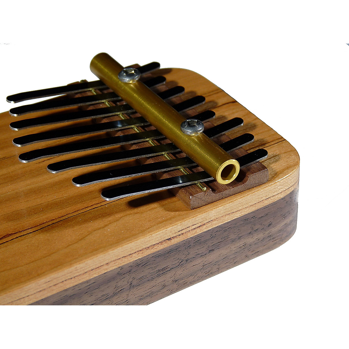 Zither Heaven Artisan Pentatonic 8 Note Black Walnut w/Cherry top Thumb Piano made in the USA