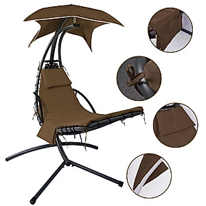 ZHUANMONI Patio Hanging Lounge Chair Replacement Cushion Cover and Umbrella Fabric,for Outdoor Hanging Hammock Chair Outdoor Chaise Chair Pillow Pad Replacement Cushion Cover