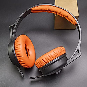 Voarmaks Orange Replacement Ear Pads Foam Cushion Headband Compatible with Sennheiser HD25 HD 25 HD 25-1 HD25-1ii HD25SP HMD25 HME25 HMEC25 Headphones