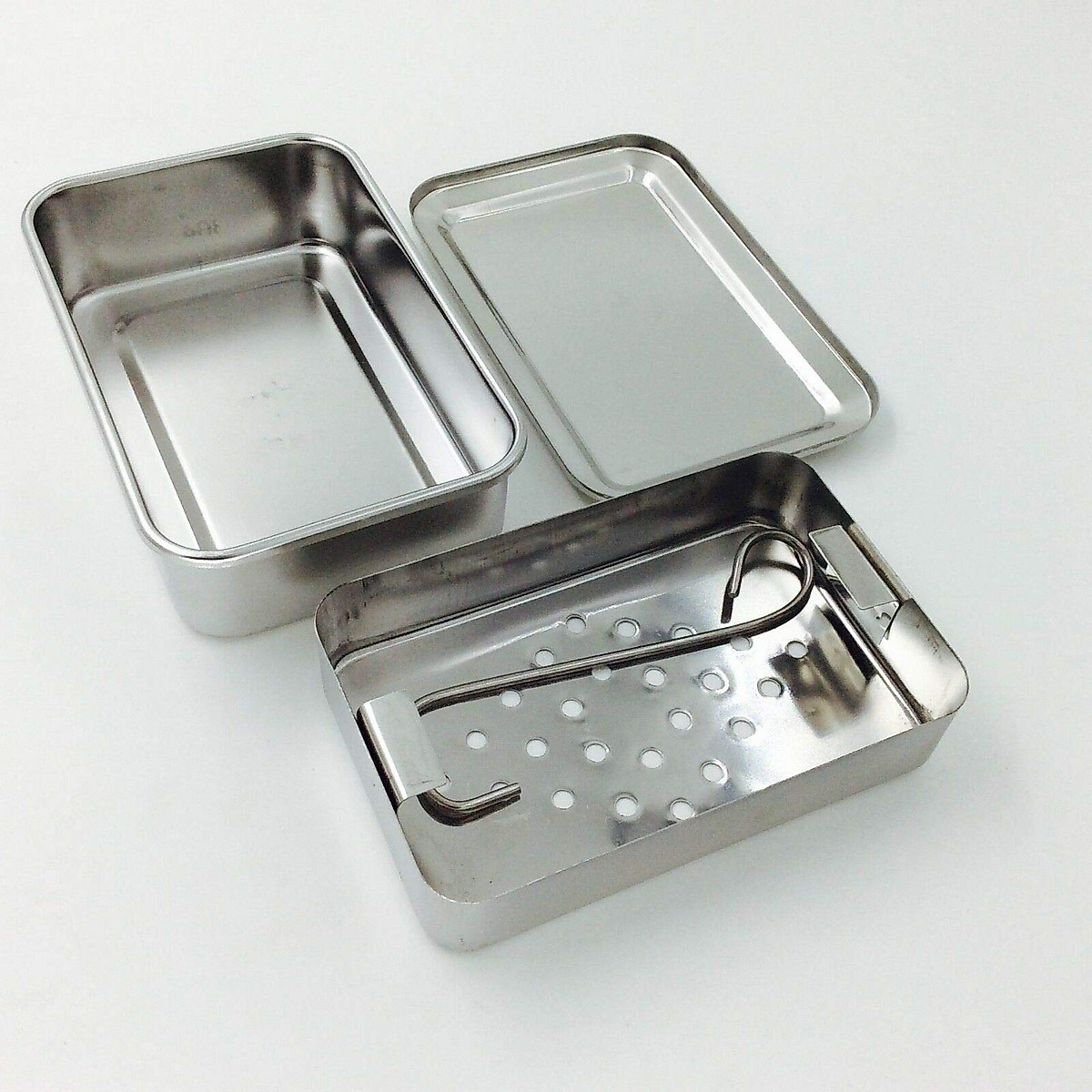 15cm Stainless Steel Instruments Tray case Immersion Disinfection Tray