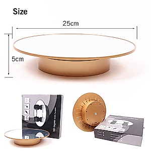 Nunify Motorized Rotating Display Stand - 25CM /Load 8KG - 360 Degree Electronic Rotating Turntable Display Stand for Mannequin Head & Wigs Display, 16''x14.5'' in, 25.6 Ounce