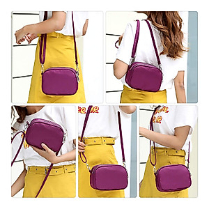 NOTAG Small Nylon Crossbody Bags for Women Travel Purses Waterproof Messenger Shoulder Bags (Black)