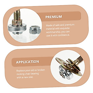 Housoutil 4pcs Rocking Chair Bearing Rocker Glider Furniture Bolts Machine Screws Rocking Chair Part Office Chair Bolts Rocking Chair Connecting Piece Furniture Connecting Fittings Leveling