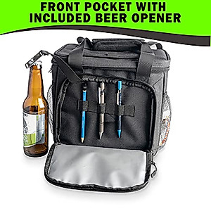 Back9Products Golf Cart Cooler Bag with Magnetic Lid - 12-Can Soft Cooler Bag Collapsible - Perfect for Golfer Cart or Push Cart - Backpack Cooler Bags Insulated Leak-Proof- Golf Gift for Men