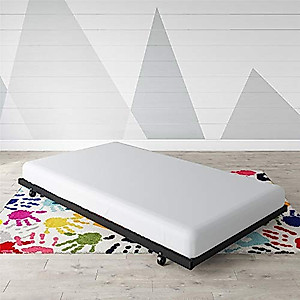 DHP Universal Metal Trundle Frame with Locks, Fits Most Twin Size Daybeds, Black