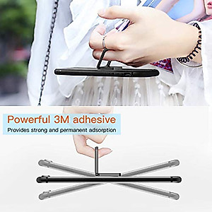 ICHECKEY Cell Phone Ring Holder Stand, 360° Rotation Universal Finger Ring Kickstand with Metal Phone Ring Grip for Magnetic Car Mount Compatible with All Smartphone, iPad, Tablet, 2 Pack