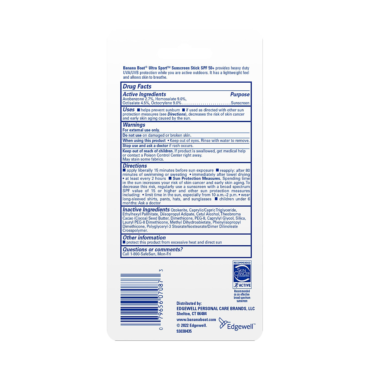 Banana Boat Sport Ultra Sunscreen Stick SPF 50, 1.5oz | Travel Sunscreen, Mini Sunscreen, SPF Stick Sunscreen, Oxybenzone Free Sunscreen, 1.5oz