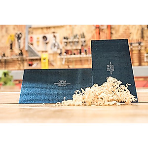 DFM Tool Works Blue Cabinet Scraper Rectangle Sets- MADE IN USA - Multiple Sizes (2, 0.032" x 2.5" x 5")