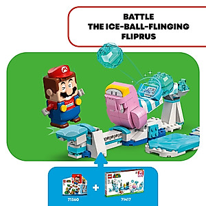 LEGO Super Mario Fliprus Snow Adventure Expansion Set 71417, Toy for Kids to Combine with Starter Course, with Freezie and Baby Penguin Figures, for Fans of Super Mario Bros
