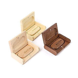 Customized Personalized U Disk 2G, 8G, 16G, 32G, 64G Logo Gift Commemorative Custom Logo Wooden USB Flash Drive, Personal Gift, Party Wedding (64G, Maple)