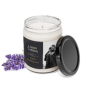 NHI Personalized Candles with Photo, Custom Candle Gift, Scented Soy Wax, Candle Home Decor, 9oz Jar, Made in The USA, Gift for Wedding Day, Valentine Day, Birthday (2)