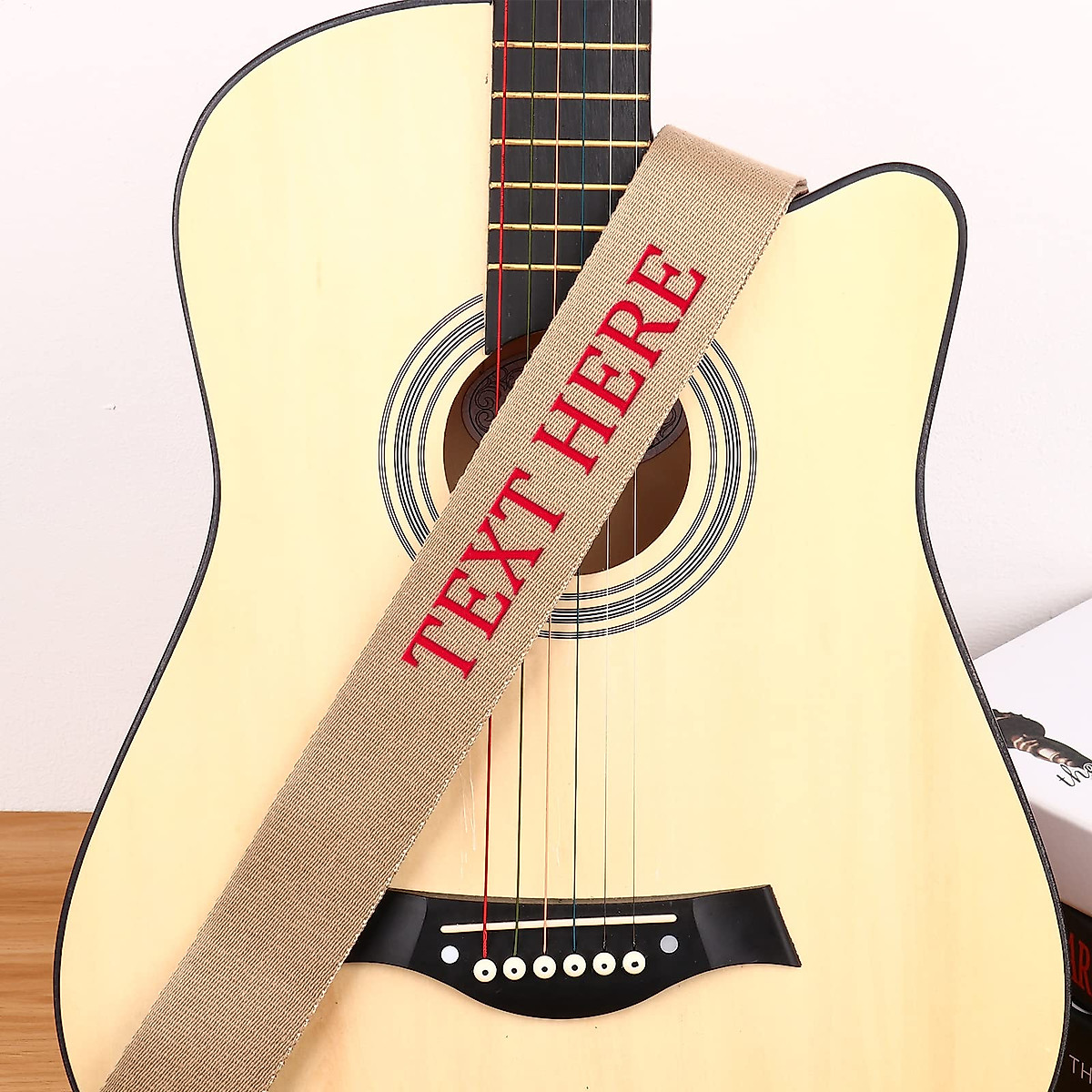 Sinseike Personalized Embroidered Guitar Strap (black)