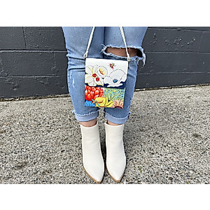 Anna by Anuschka Women’s Hand-Painted Genuine Leather Flap Organizer - Floral Melody