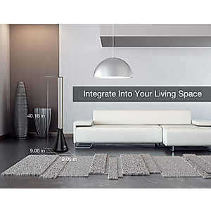 Geek Aire Fan, Oscillating Tower Bladeless Fan Works with Alexa and Google, Air Circulator Cooling Floor Pedestal Fan with 9 Speeds 8h Timer, Quiet Stand Fan with App and Remote Control for Whole Room