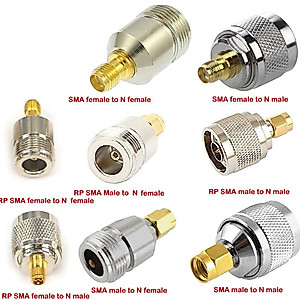 onelinkmore SMA to N BNC TNC F Type Adapter Kit, 20 Type Adapters, Male to Female Coaxial Connectors