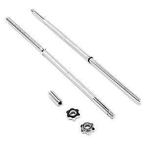 Marcy 6 ft. Two-Piece Standard Weight Bar with Threaded Spin Lock Collars for 1-inch Weight Plates Free Weights Accessory for Home Gym TRB-72.2