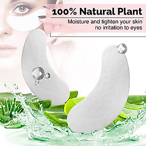 100 Pairs GreenLife Natural Hydrogel Eye Gel Pads - Collagen and Aloe Vera Patches for Under Eyes - Eyelash Extension Kit