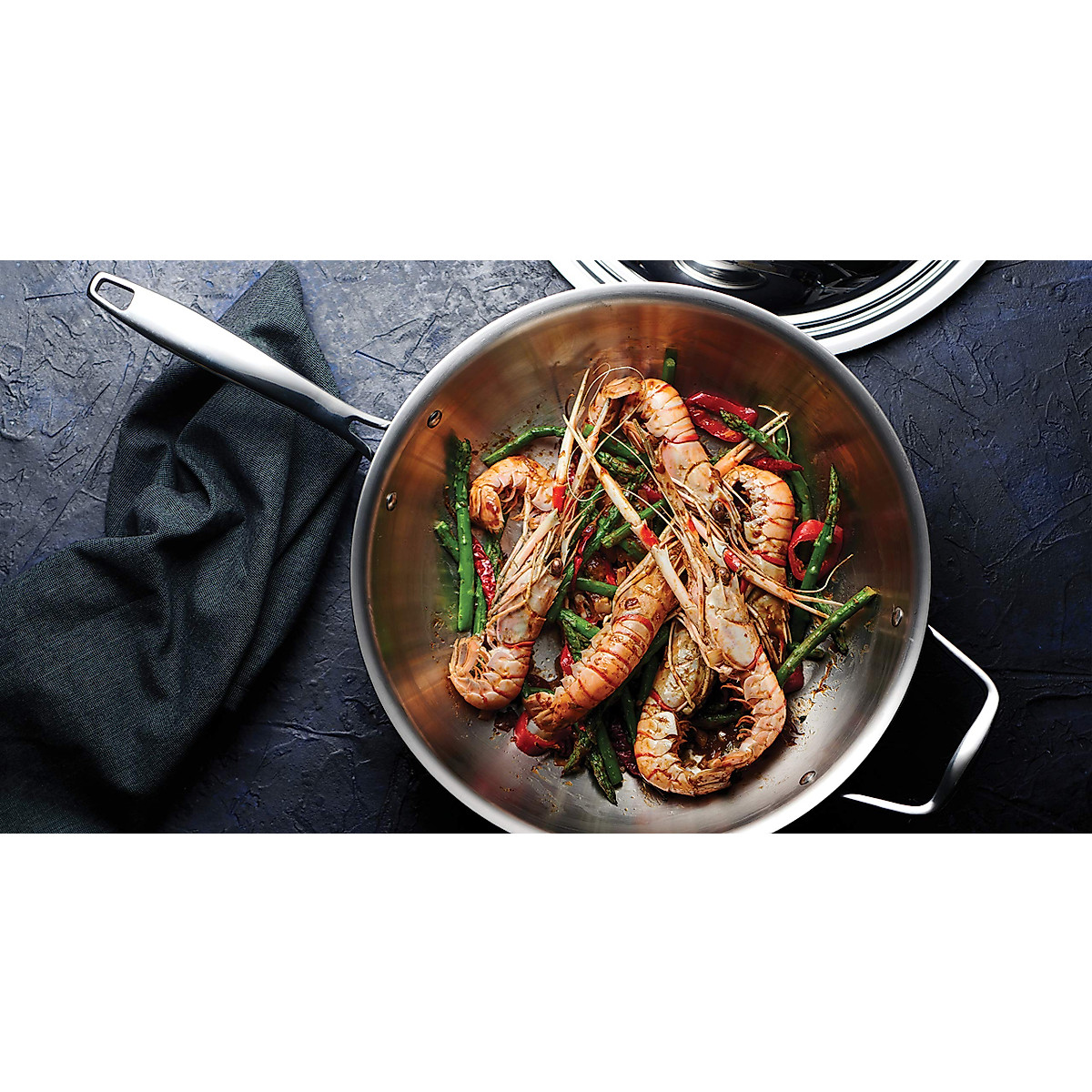 Tramontina Tri-Ply Clad Wok Stainless Steel 12 inch, 80116/046DS