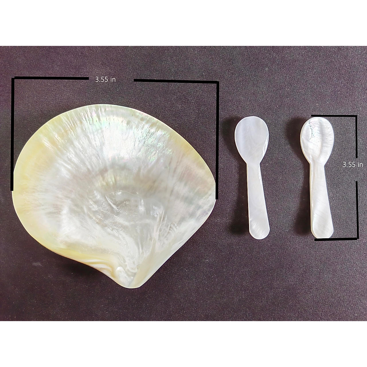 Caviar serving set - Caviar Spoons - Mother of Pearl Spoon Set with Gift Box Packaging - Serving Caviar Eggs and Dessert