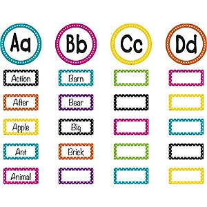 Teacher Created Resources Polka Dots Word Wall Bulletin Board Display Set