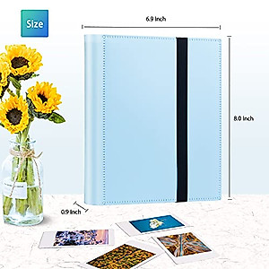 192 Photos Album for Fujifilm Instax Mini Camera, 2x3 Photo Album Book for Fujifilm Instax Mini 11 12 9 90 70 40 8 Instant Camera, Polaroid Snap PIC-300 Z2300 Camera, Polaroid 2”x3” ZINK Pictures,IceBlue