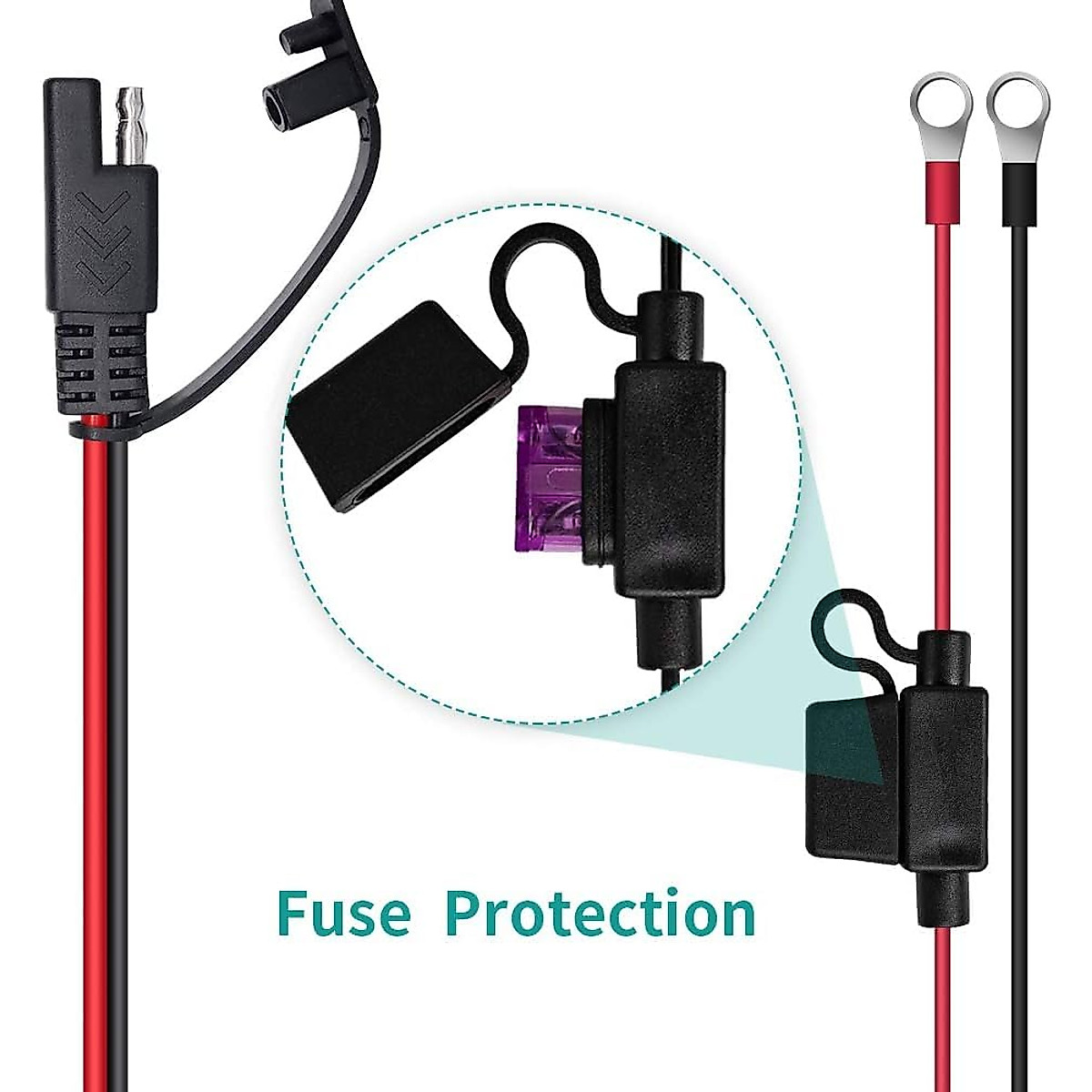 12V / 6V Battery Trickle Charger Maintainer, 1.5A Automatic Smart Float Charger Battery Charger for Motorcycle Lawn Mower Car Boat Tractor ATV, SLA VRLA Gel Cell AGM Lead Acid Batteries