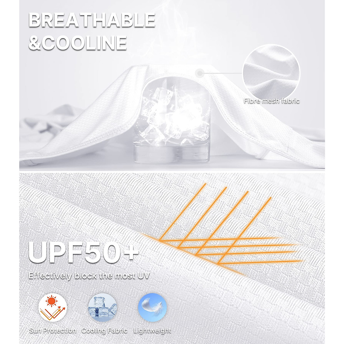 Women UPF 50+ UV Sun Protection Shirt Long Sleeve Golf Light Jacket SPF Hiking Running Shirts with Zip Pockets White XXL