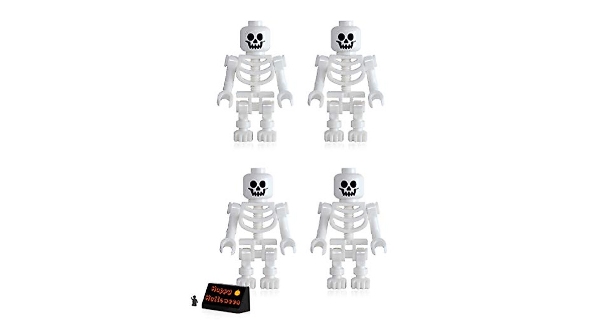 LEGO Pirates Skeleton Minifigure Set with Halloween Stand | Collectible ...