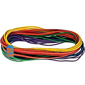 1InTheOffice Large Big Rubber Bands, 24/Pack