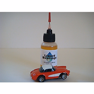 Liquid Bearings, 100%-Synthetic Oil for HO, 1/32, 1/24, All Scale Slot Cars, Makes Cars Faster!!