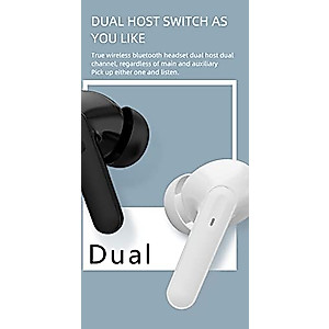 Wireless Earbuds Bluetooth 5.3+EDR/ENC+ANC Dual Noise Cancelling Headphones/LED Power Display/HD Voice Call Mic Headset/Type-C Fast Charge 48H Playback/IPX6 Waterproof Earbuds/Audifonos (White)