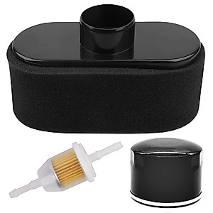 LOCOPOW 11013-7047 Air Filter & 49065-7007 Oil Filter & 21541500 Fuel Gas Filter Lawn Mower Tune Up Kit