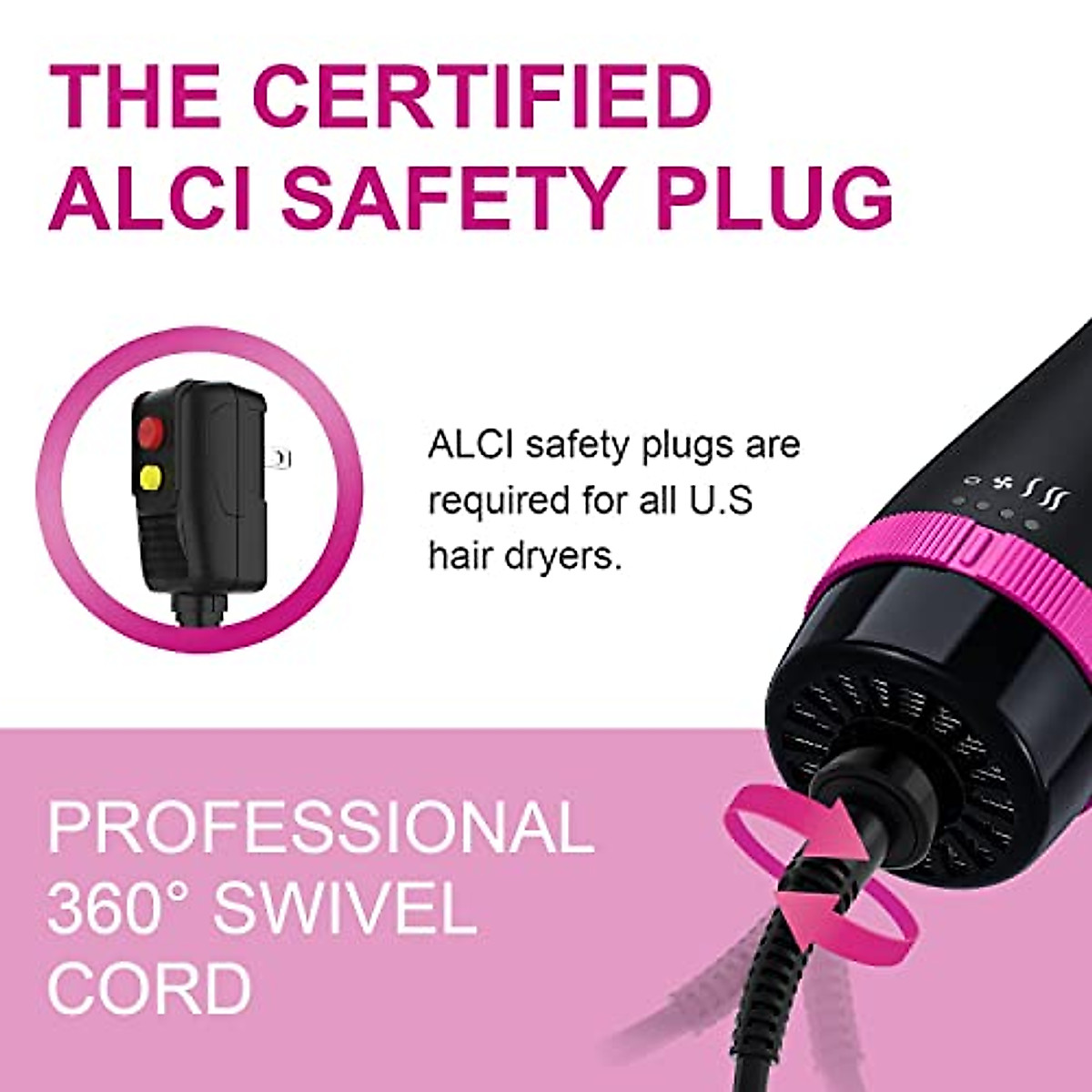 Hair Dryer Brush Blow Dryer Brush in One, Hair Dryer and Styler Volumizer Professional 4 in 1 Hot Air Brush, Negative Ion Anti-Frizz Blowout Hair Dryer Brush for Mothers Day Gifts for Mom