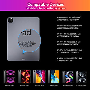 AUSDOM iPad Keyboard Case for iPad Pro 11 & Air 11 (M2, 2024) and iPad Air 5th &4th Generation, Magnetic Keyboard Case with Multi-Touch Trackpad for iPad Pro 11”1st /2nd /3rd/4th Gen, Backlit