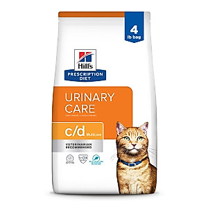 Hill's Prescription Diet c/d Multicare Urinary Care with Ocean Fish Dry Cat Food, Veterinary Diet, 4 lb. Bag