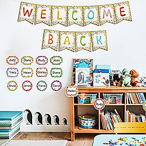 71 Pieces Confetti Classroom Decorations Confetti Bulletin Board Welcome Banners Confetti Accents Welcome Back to School Cutouts for Teacher Student First Day of Classroom School Decoration