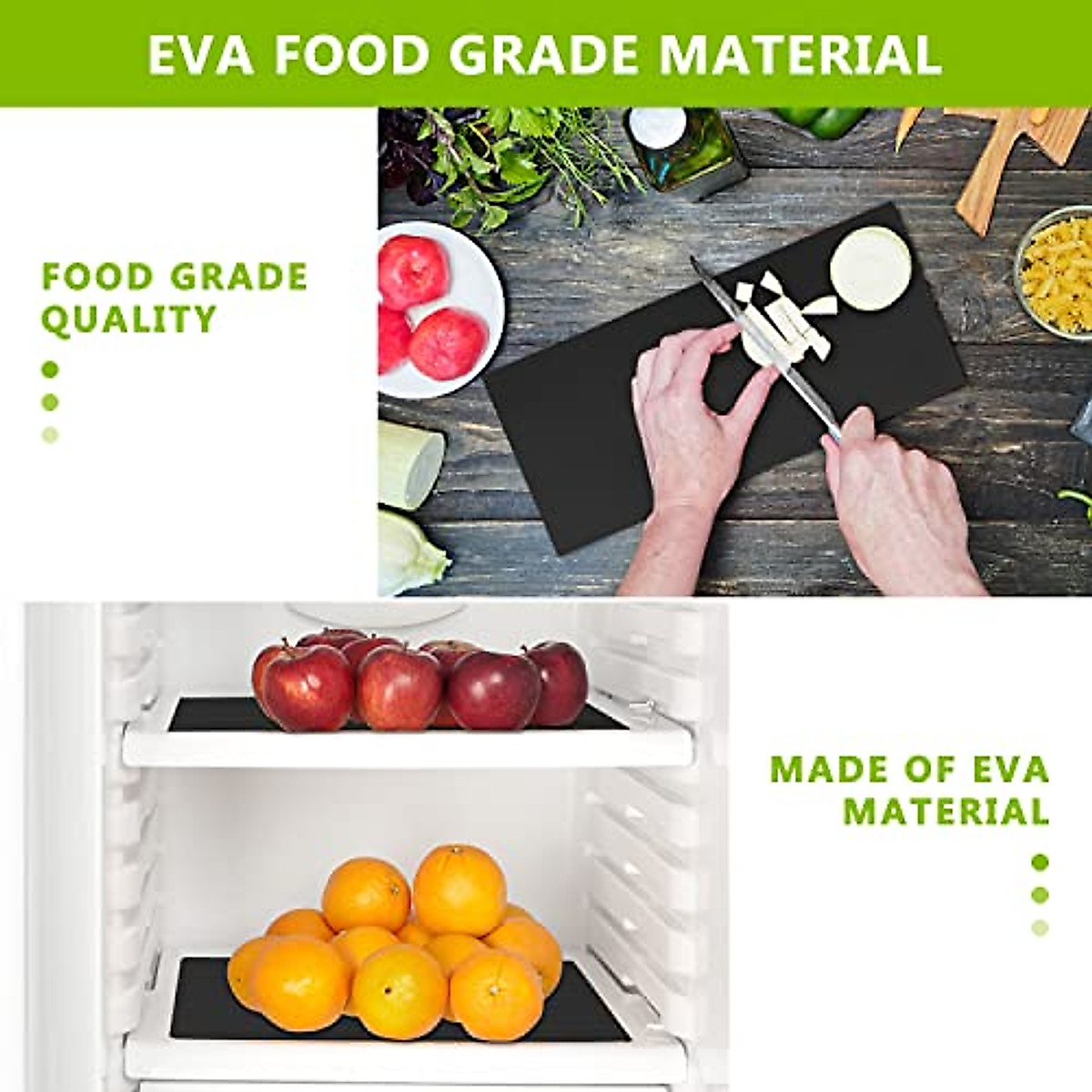 Shelf Drawer Liner for Kitchen Cabinets, Durable Pantry Shelving Liners for Tool Box Closet Refrigerator Non Stick Waterproof Plastic Cabinet Protector Liners Mat Washable, Black 11.8 x 78.7 inches