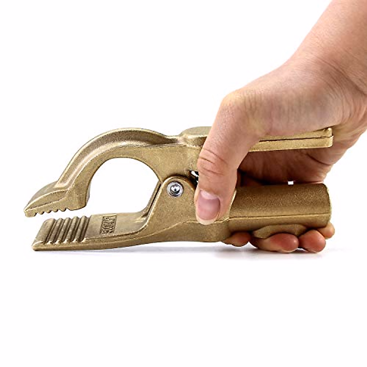 QWORK Welding Bronze Ground Clamp, 1.6 Pounds and 500A, 1 piece