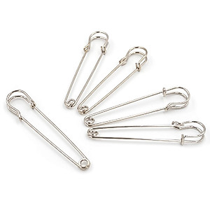 Honbay 20PCS 3Inch Heavy Duty Extra Large Safety Pins for Blankets, Skirts, Kilts, Crafts (Silver)