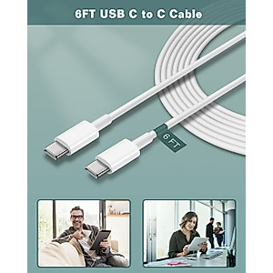 [Apple MFi Certified] 20W USB C Fast Charger for iPad Air 5th 4th 10.9, Pro 12.9/11 inch 2021/2020/2018, Mini 6 Generation, TIKALONG PD Wall Block + 6FT to Charging Cable, white