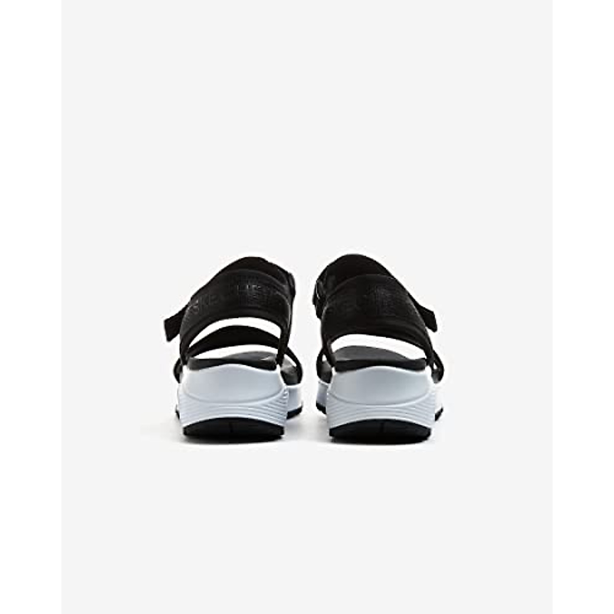 Skechers Cali Women's womens Uno - New Sesh Sport Sandal, Black/White, 11 US