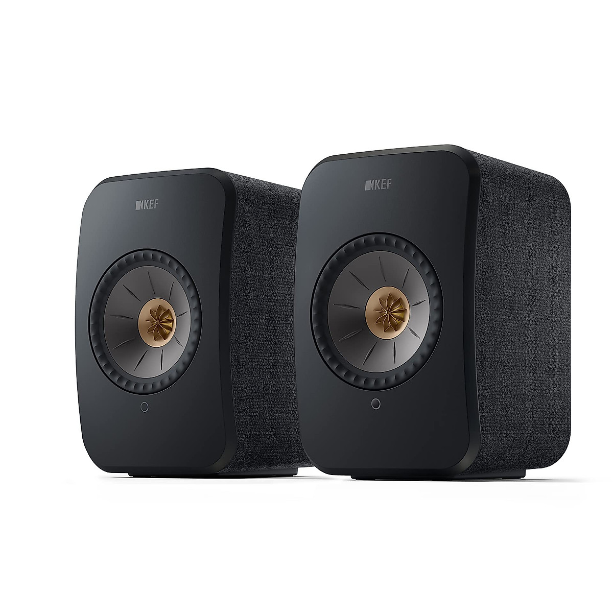 KEF LSX II Wireless HiFi Speaker System (Carbon Black) and KEF KW1 Wireless Subwoofer Adapter Kit, KW1TXRX, Black