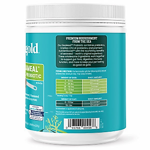 Solid Gold SeaMeal Cat Probiotic & Dog Probiotics for Digestive Health - Kelp Powder Cat & Dog Supplement w/Prebiotics & Digestive Enzymes for Skin, Coat, & Gut + Immune Support (8 Ounce (Pack of 1))