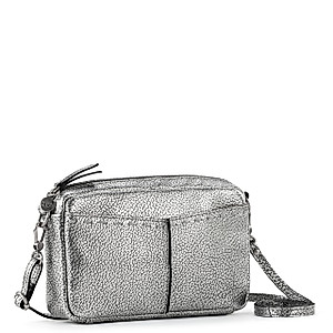 The Sak Cora Leather Crossbody, Dark Silver