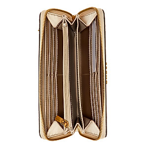 GUESS Laurel Large Zip Around Wallet, Brown Logo